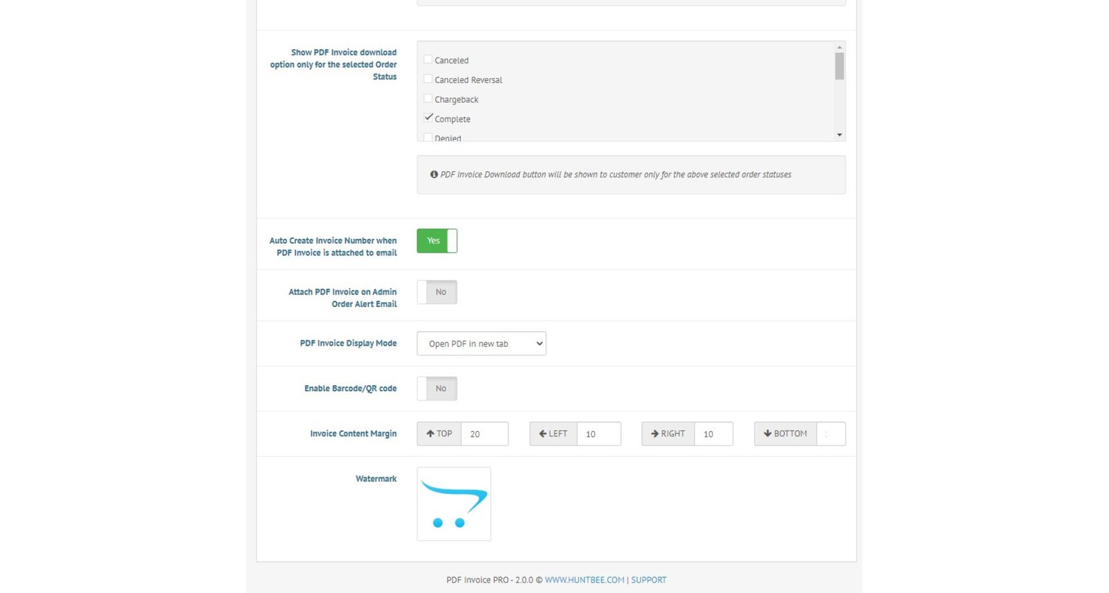 OpenCart PDF Invoice Generator and Email Attachment | Huntbee
