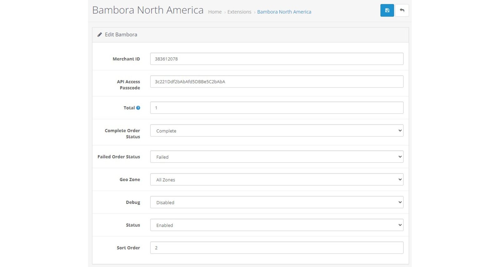 Bambora North America Payment Gateway for OpenCart - Secure and Easy-to-Use