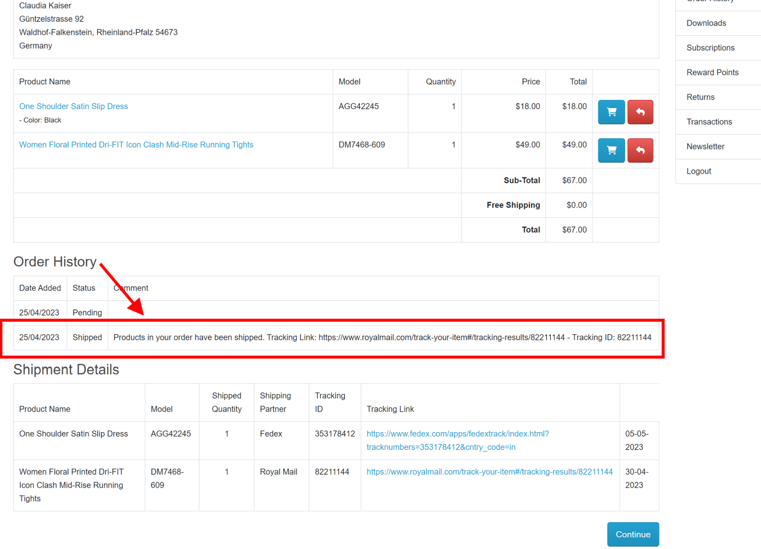 Shipped History Template - HuntBee Resources